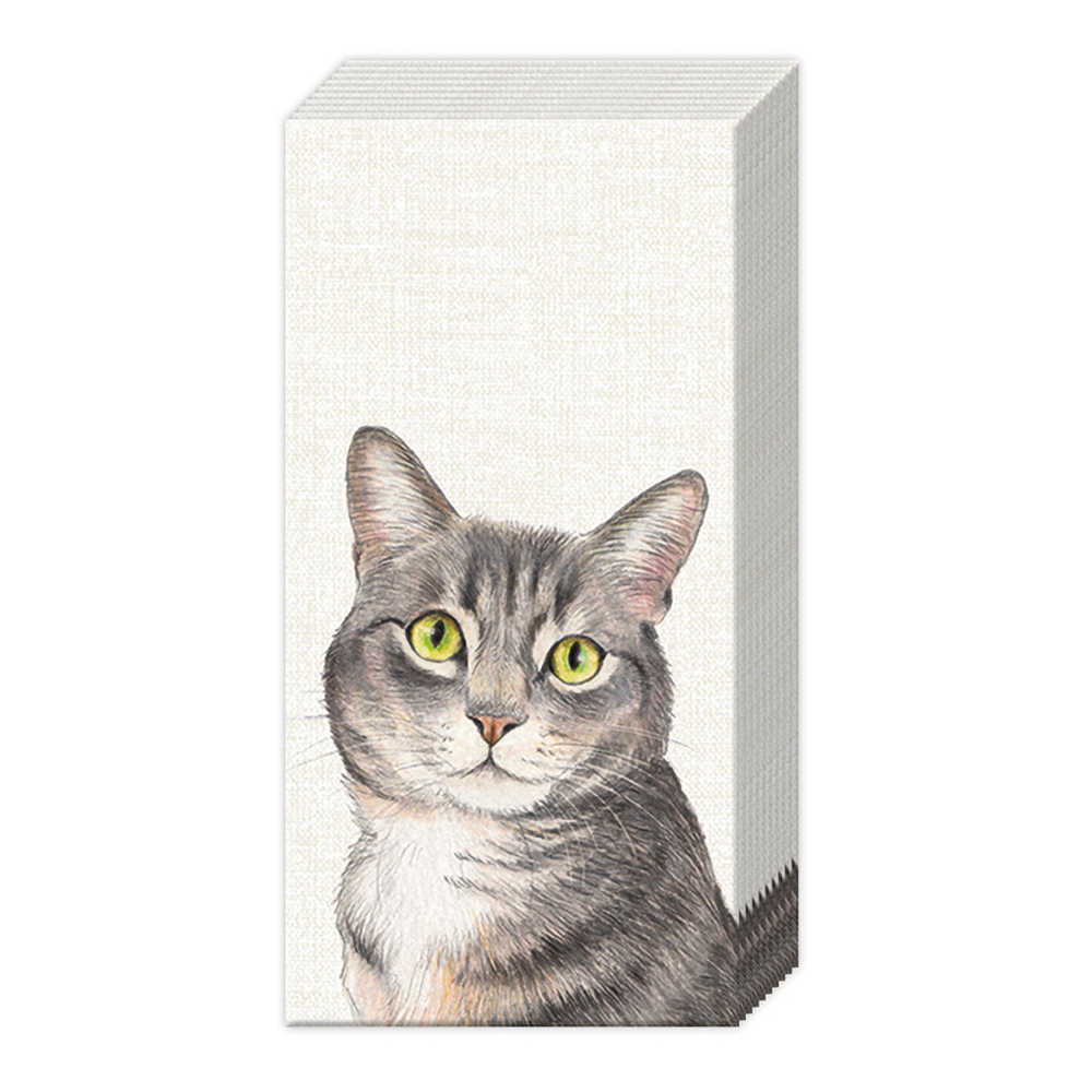 Papieren zakdoeken "Cat" - VBS Hobby